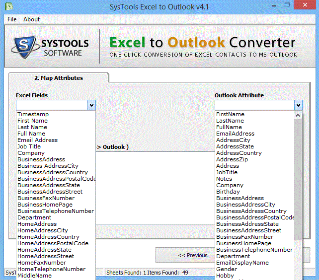 Excel To Outlook Converter To Convert Contacts From XLS To PST Address Book